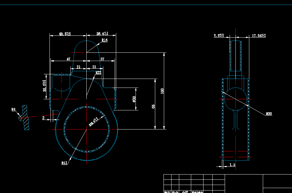 CA1340杠杆加工工艺及M4螺孔加工夹具设计2D图机械CAD素材_虎窝淘