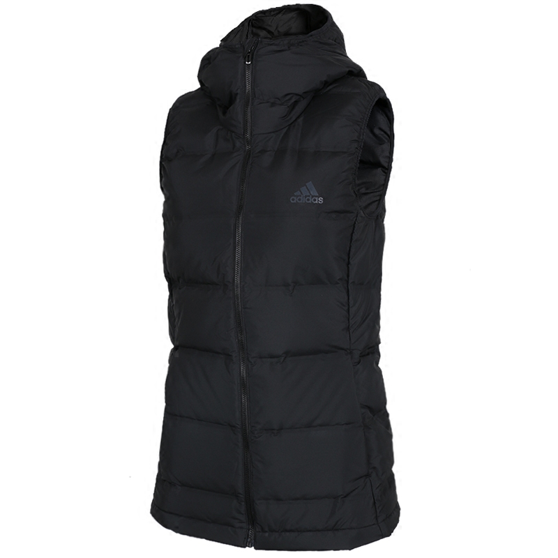 阿迪达斯马甲女冬季运动保暖连帽羽绒服背心BQ1943 HN4699 H18630_虎窝淘