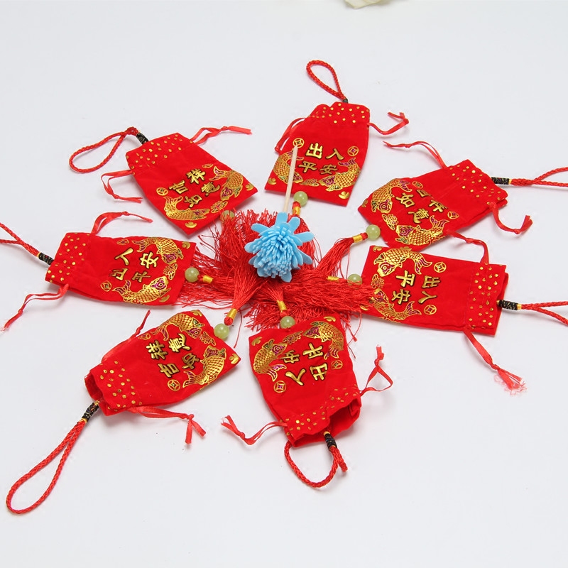 新款烫金锦囊端午节香包香囊随身福袋包薰衣草香袋空包空袋荷包袋_虎窝淘