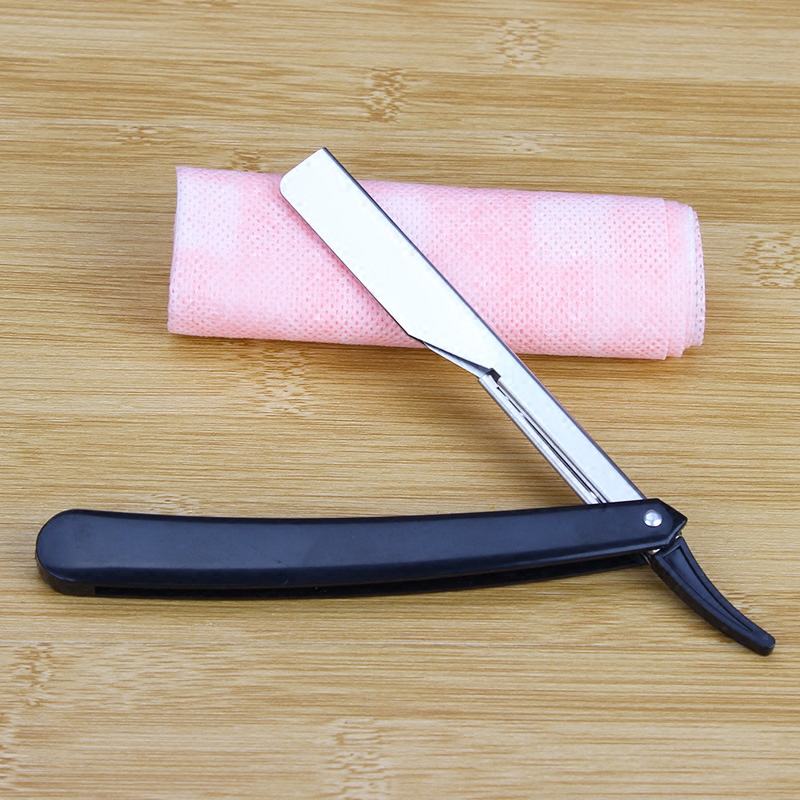 美发刮胡刀手动刀片理发店专用刮刀理发老式剃刀刮脸刀修眉刀刀架_虎窝淘