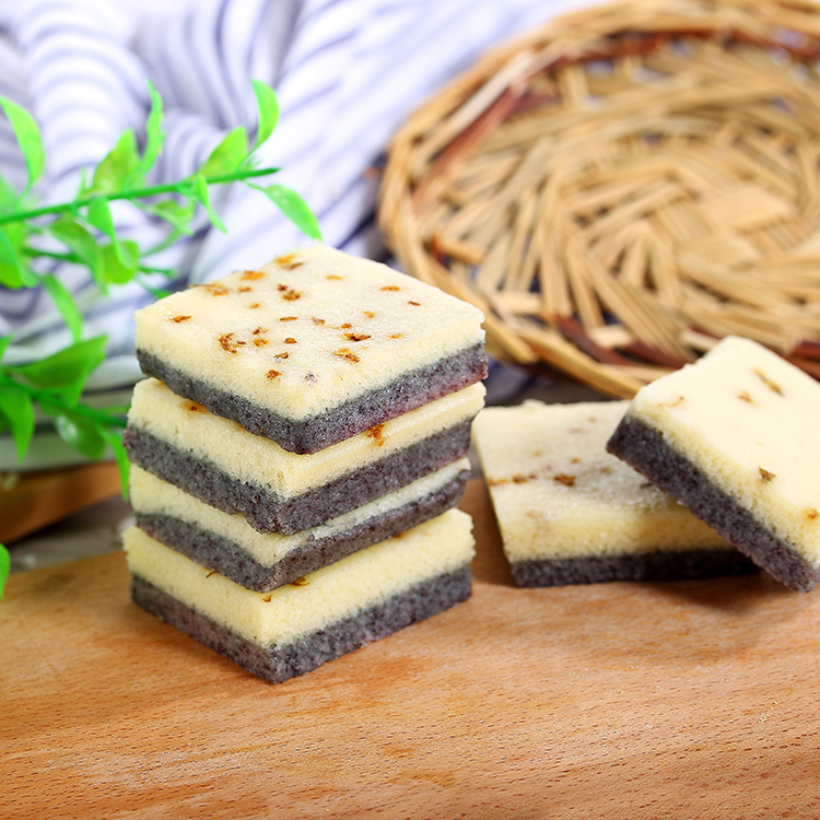 2*280g盒早餐传统手工现做糕点糯小米糕发糕黑米糕零食点心桂花糕_虎窝淘