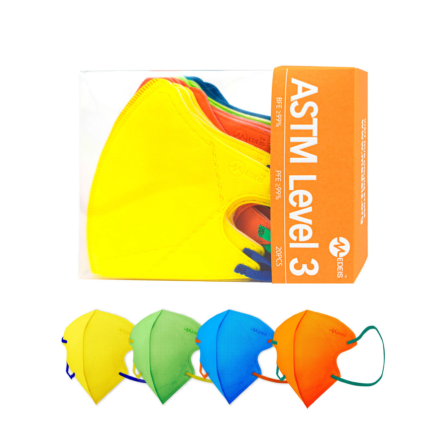 MEDEIS香港小颜彩色3D立体防护口罩渐变明星人气成人透气夏季潮流_虎窝淘