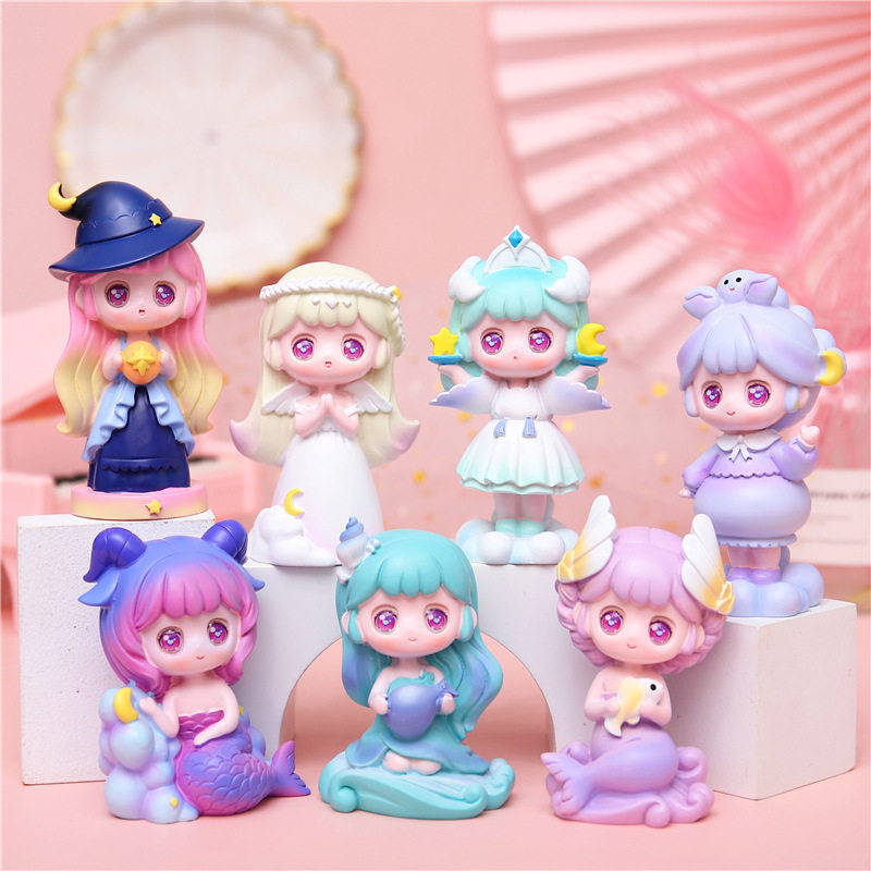 十二星座女孩星座盲盒2022网红新款男孩手办公仔儿童生日礼物女生_虎窝淘