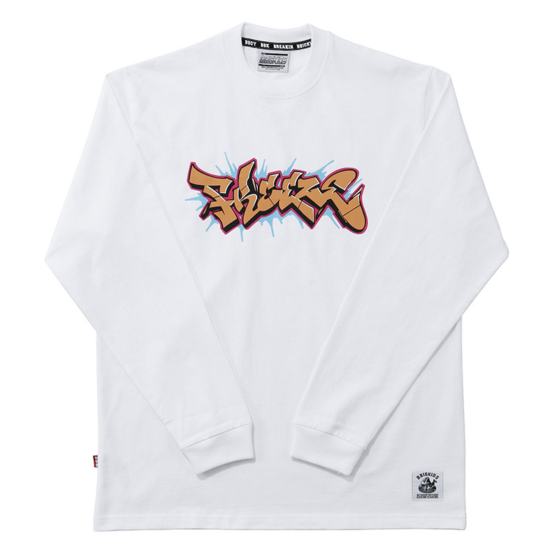 bboy街舞宽松t恤嘻哈hiphop圆领popping重磅打底长袖滑板涂鸦_虎窝淘
