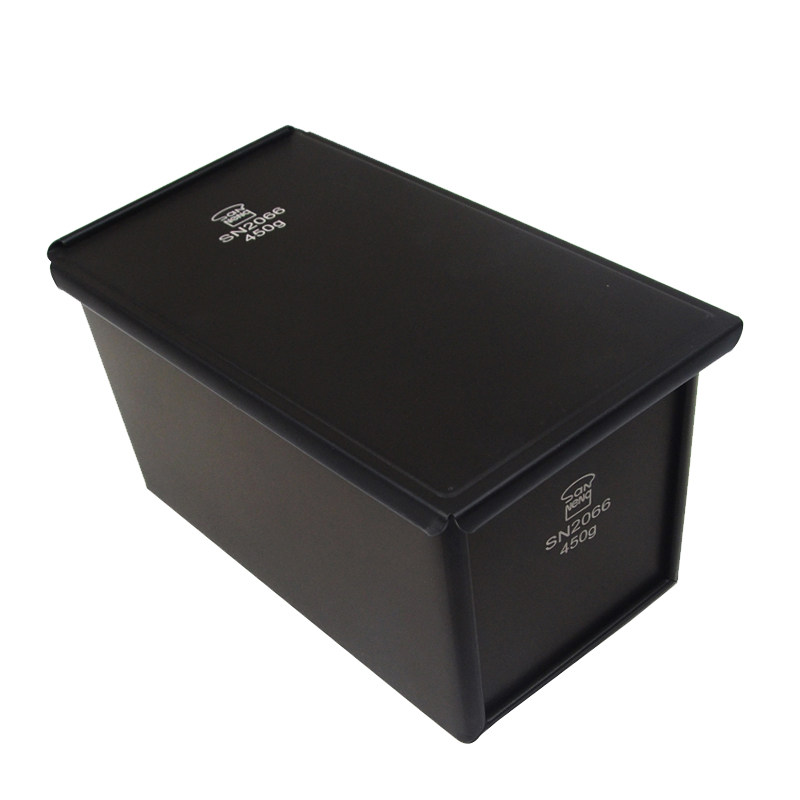 三能正方形低糖土司盒450g黑色吐司模具900烘焙250g水立方迷你125_虎窝淘