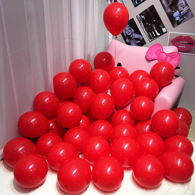 5/10/12/18 inch bright red balloons Chinese red festive full moon ...