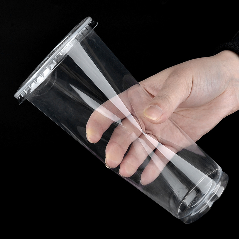 90口径奶茶杯一次性高透pp塑料杯400/500/700ml加厚杯子果汁咖啡_虎窝淘