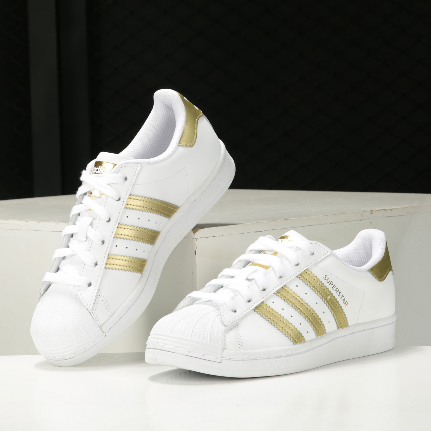 Adidas/阿迪达斯三叶草SUPERSTAR白女子经典运动小白鞋板鞋FX7483_虎窝淘