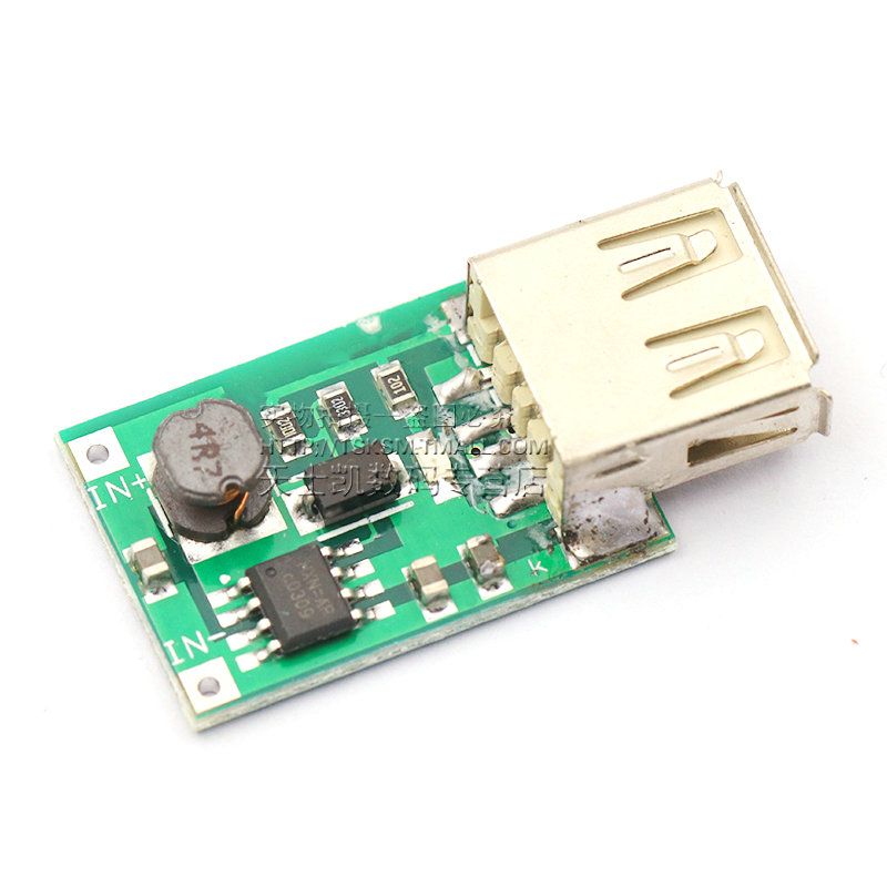 DC-DC可调升压稳压电源模块板USB供电0.9V~5V升5V600MA电池升压板_虎窝淘