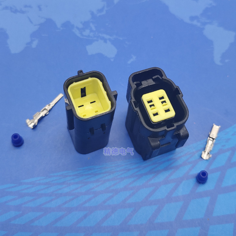 4P连接器174257-2防水接插件 174259-2接线器接线端子公母对插头_虎窝淘