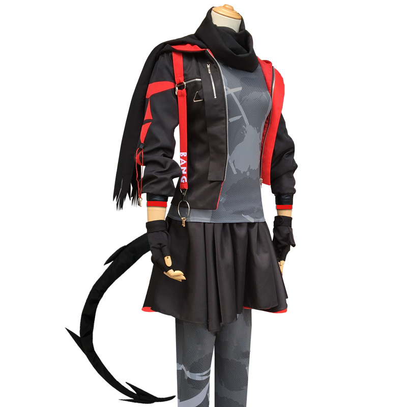 明日方舟W cos服整合运动首领W cosply服装女假发耳朵尾巴_虎窝淘