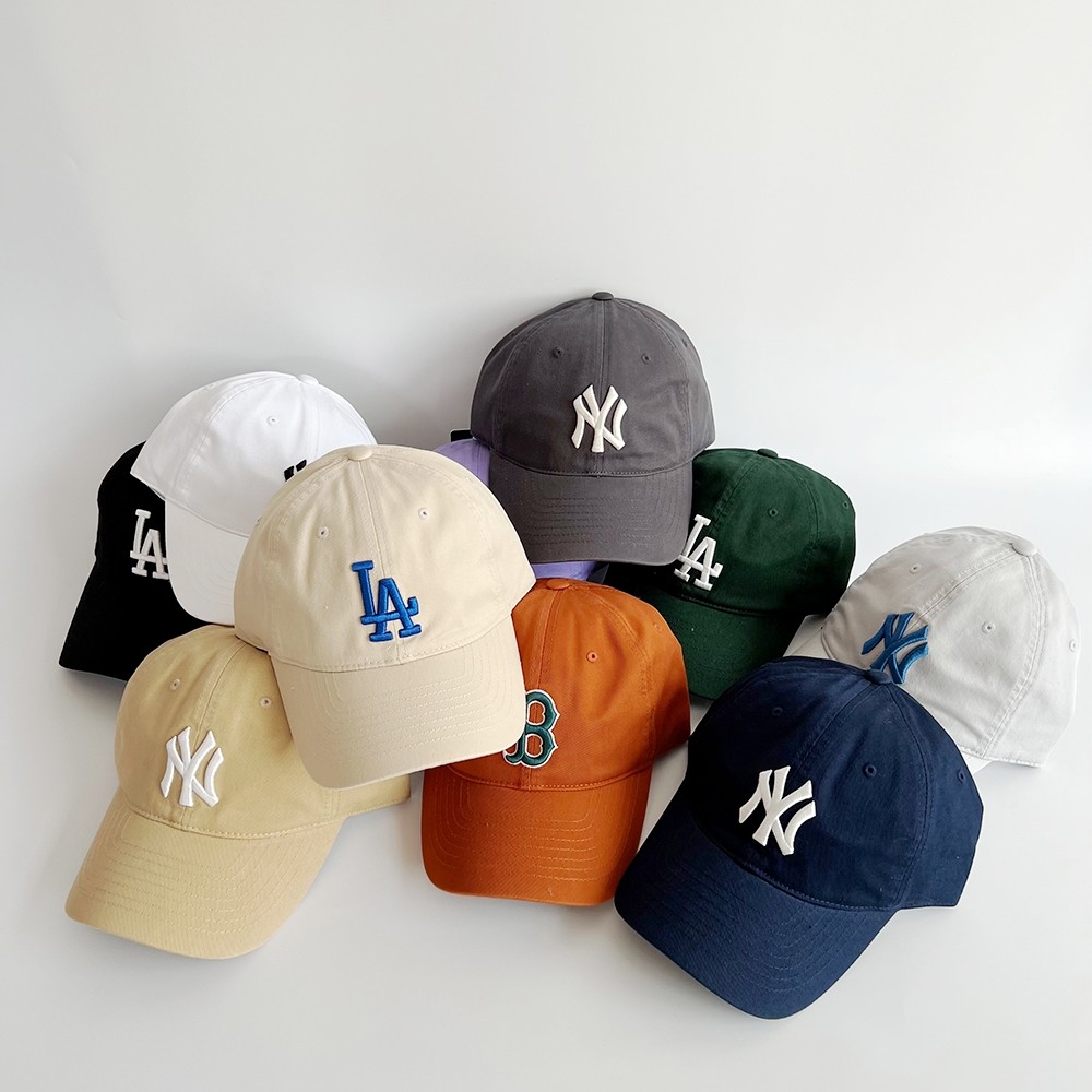 韩国MLB棒球帽2023新款夏季软顶男女鸭舌帽NY大标LA洋基队CP66_虎窝淘