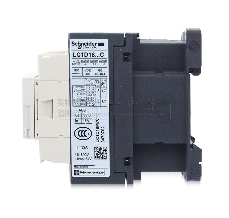 正品施耐德交流接触器LC1D18 LC1D18M7C AC220V 110V 24V 36V F7C_虎窝淘