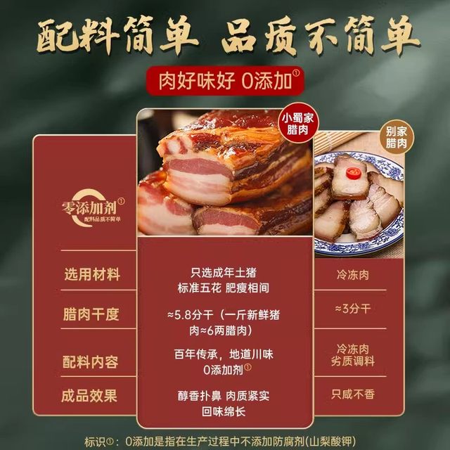 Gu Shu flavors Wulin bacon hind legs authentic air -dried spicy spicy ...
