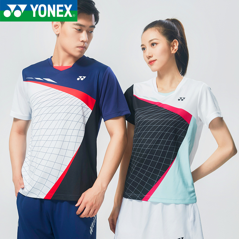 YONEX尤尼克斯羽毛球服男女款比赛服YY运动短袖T恤速干透气110371_虎窝淘