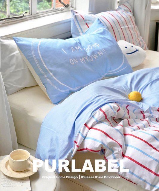PURLABEL original design 100 long velvet cotton single pillowcase ins ...
