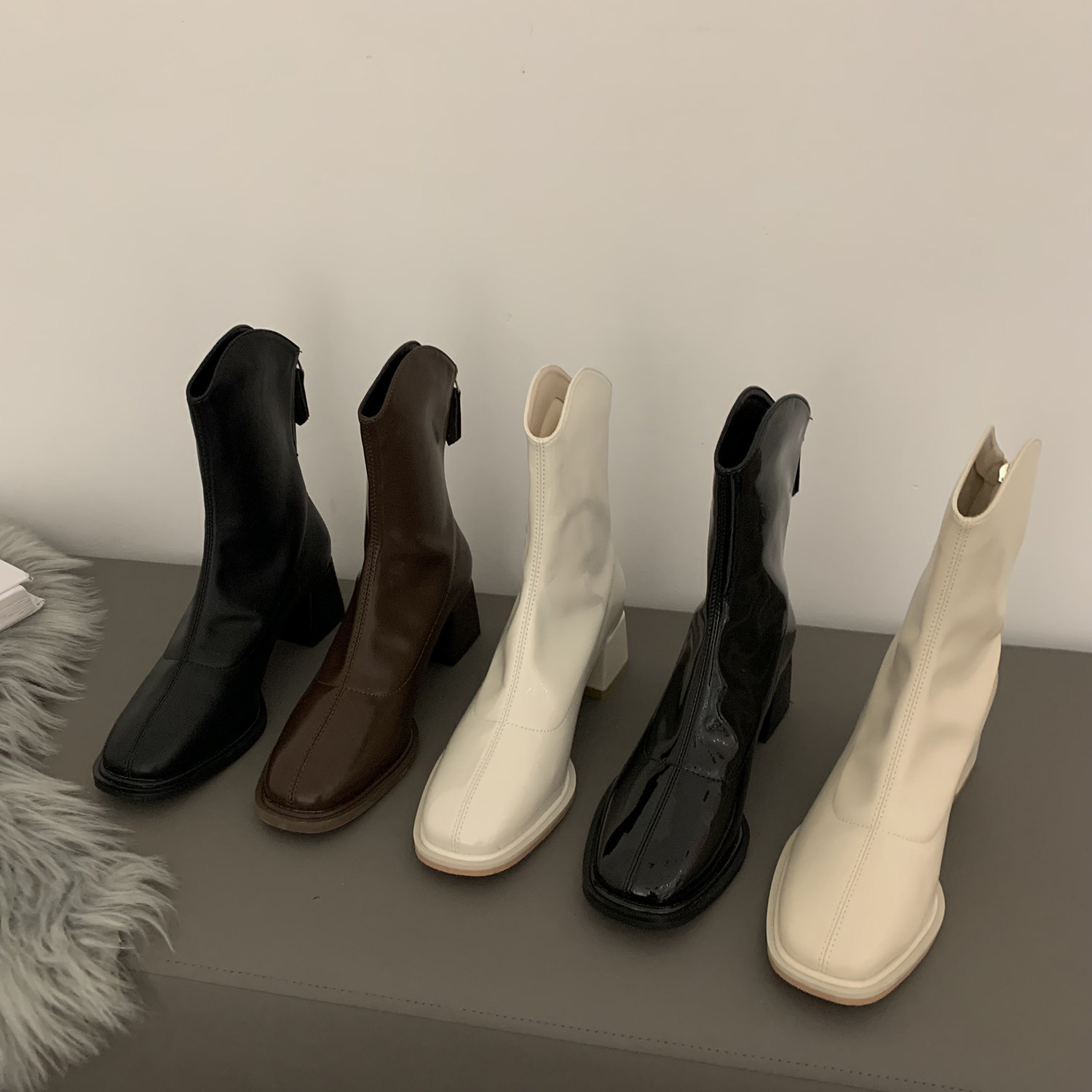 高跟马丁靴瘦瘦切尔西靴子网红鞋子女新款2023年爆款春秋单靴短靴_虎窝淘