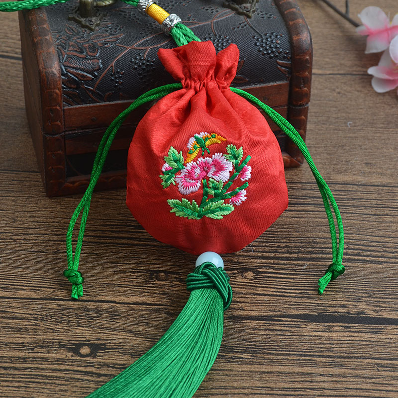 端午节diy香包布袋空袋子空包香囊袋刺绣福字香袋家居挂饰车挂件_虎窝淘