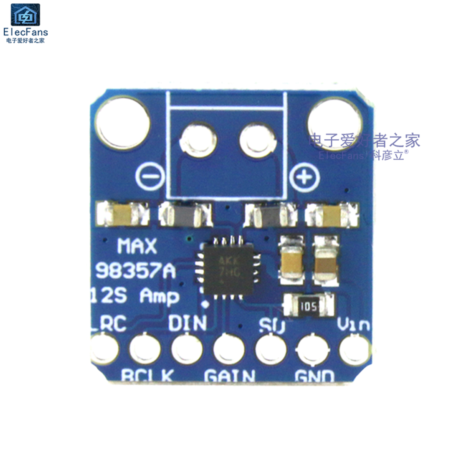 MAX98357A芯片音频功率放大器模块I2S 3W D类无滤波高保真功放板_虎窝淘