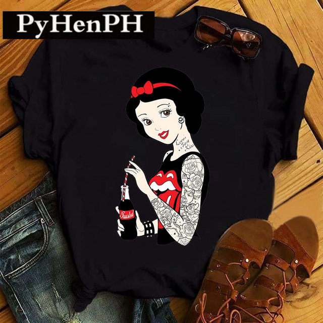 Punk Princess TSHIRT Summer Women's Personal Pench Princess Printing ...