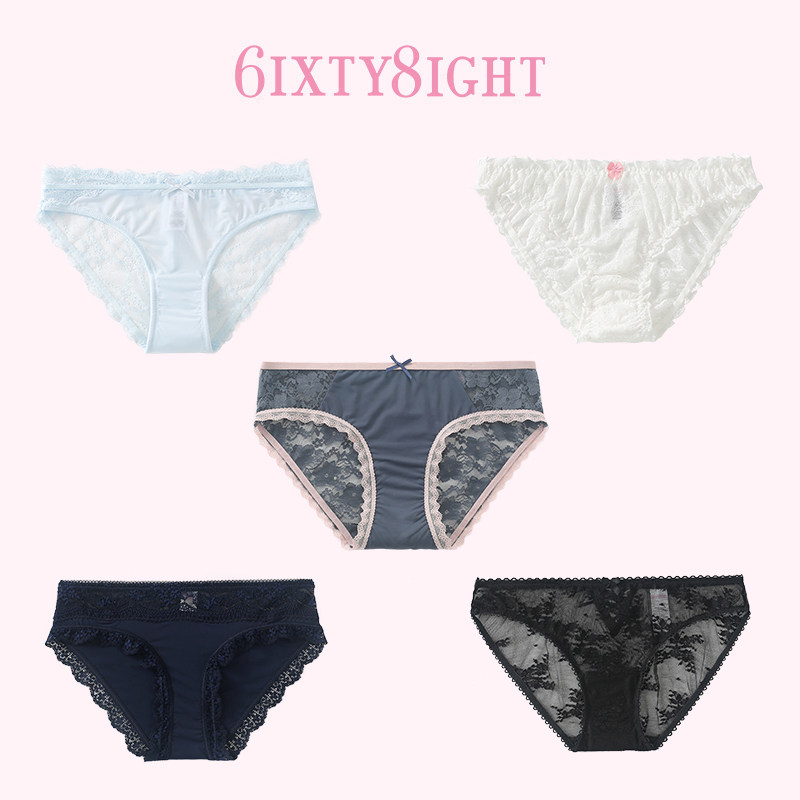 5条99元6IXTY8IGHT sixty eight新款全棉裆三角低腰少女68内裤_虎窝淘