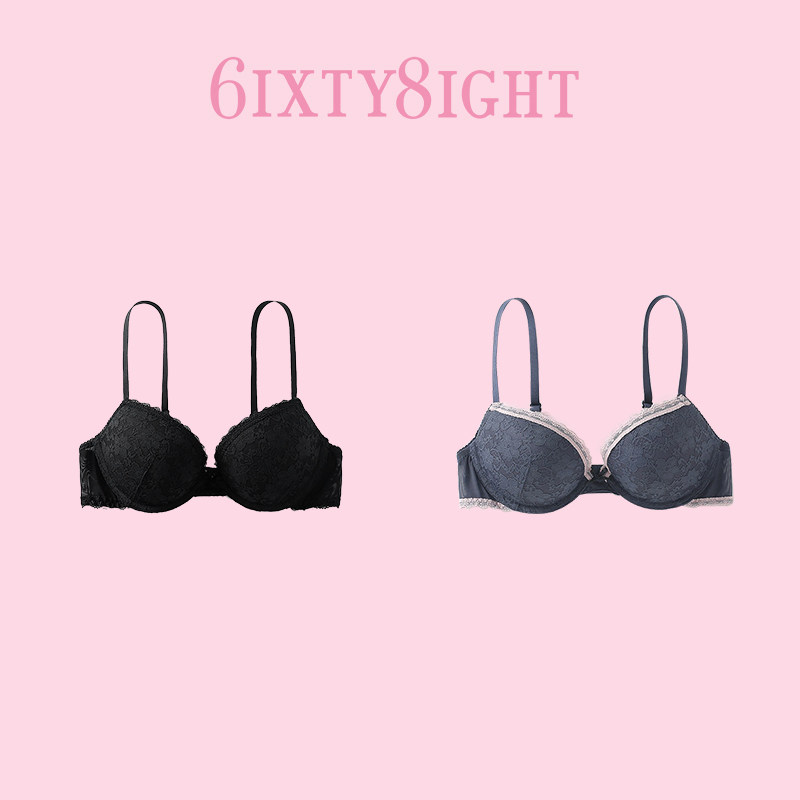 【2件99元】6IXTY8IGHT 68蕾丝小胸聚拢文胸罩内衣女特价不退换_虎窝淘