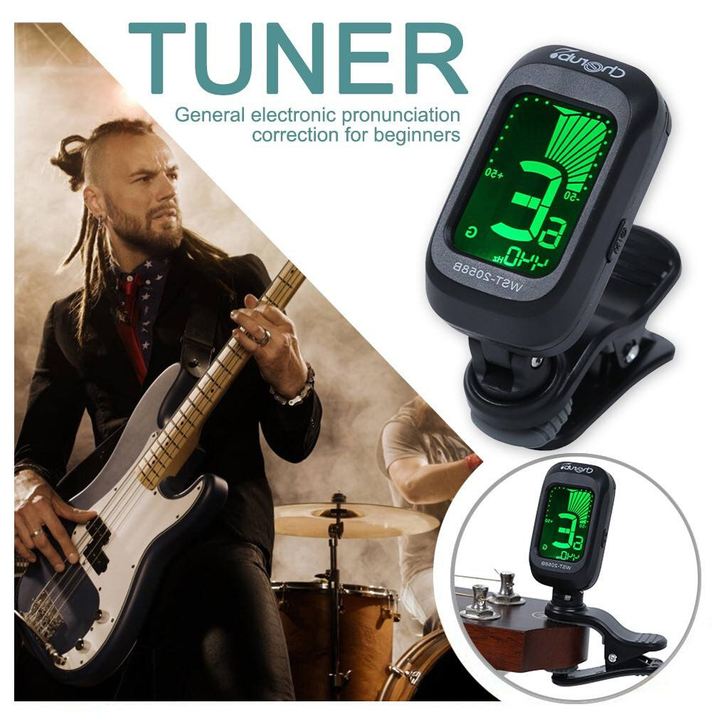 .. Guitar Tuner Violin Ukulele Bass Clipon LCD Tuner Musical_虎窝淘