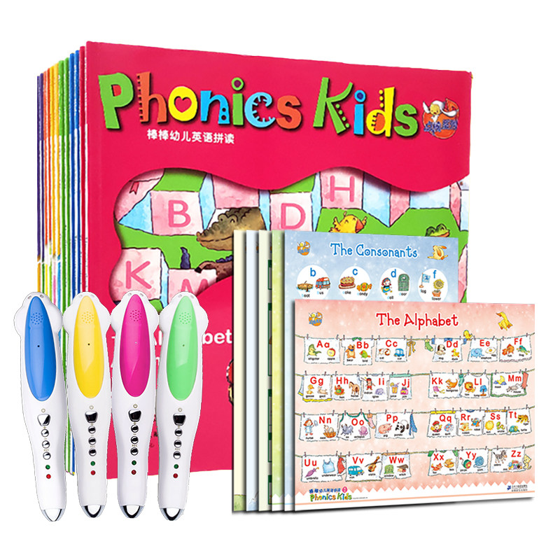 phonics kids棒棒幼儿英语自然拼读绘本英语启蒙小达人点读版书_虎窝淘