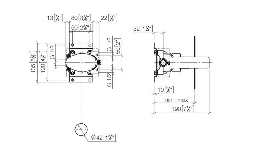 德国当代Dornbracht淋浴花洒暗装恒温阀芯控制阀预埋件3569197090_虎窝淘