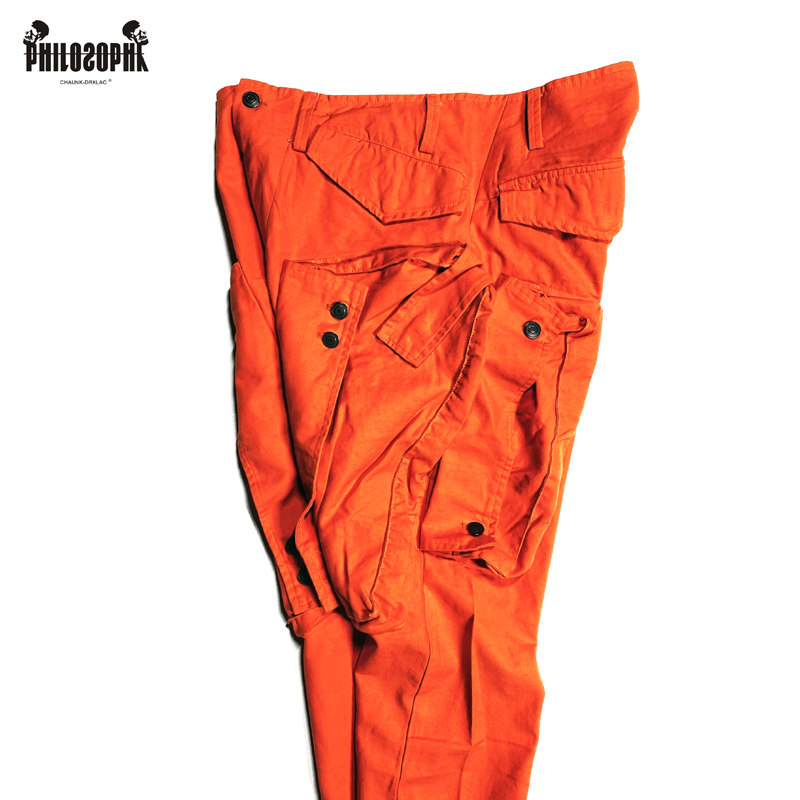 CHAUNK先锋暗黑复古JULIUS风格立体袋炮弹裤春夏小脚长裤工装裤男_虎窝淘