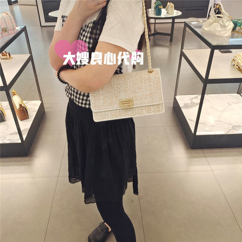 CHARLES＆KEITH小香风方扣小CK2-20840317-8翻盖链条包_虎窝淘
