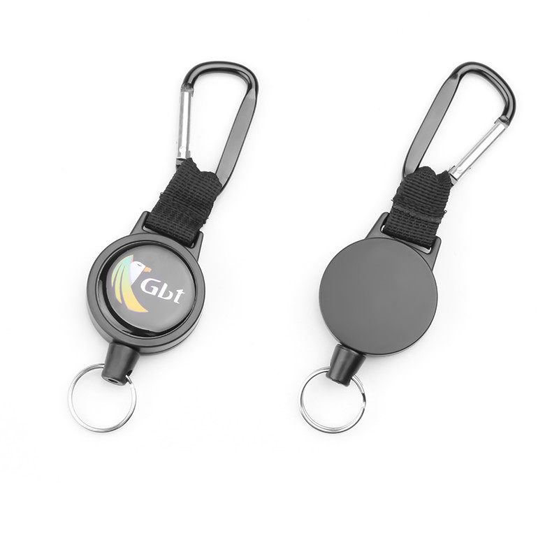 伸缩钥匙扣创意不锈钢钢丝绳钥匙扣防丢防盗钥匙链回弹伸缩钢丝绳_虎窝淘