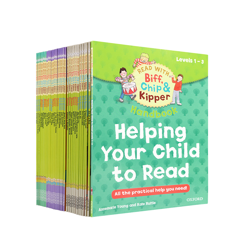 凯迪克图书点读版牛津阅读树家庭版 1一3阶33册自然拼读家庭版全套英语分级阅读绘本原版英文英语启蒙毛毛虫点读笔配套书_虎窝淘