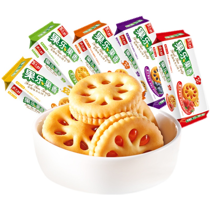 嘉士利果乐果香果酱夹心饼干85g至205g*5袋装多口味可选早餐饼干_虎窝淘