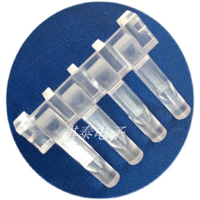 90°直角导光柱LED贴片指示灯灯罩灯帽4PIN弯角光源柱4联直插灯座_虎窝淘