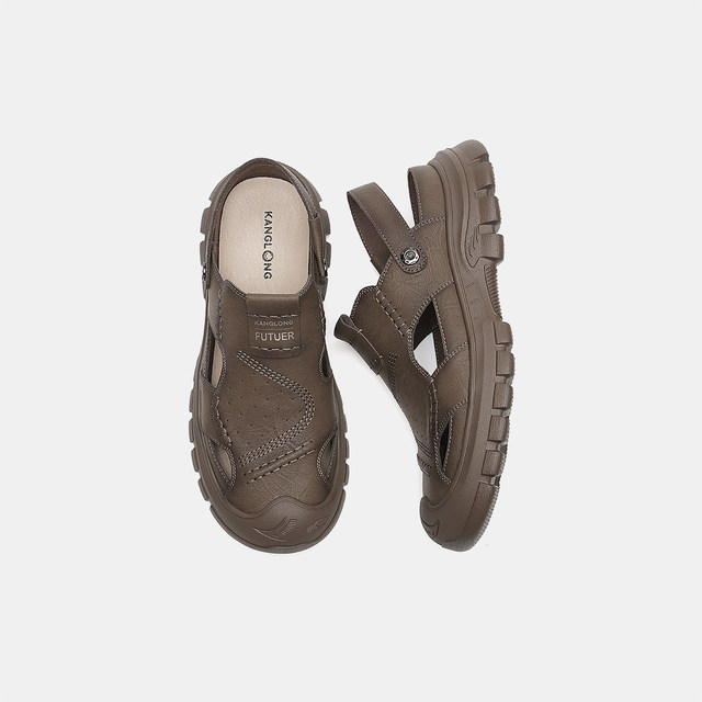Kanglong men's shoes 2025 summer outdoor leisure Baotou sandals men's ...