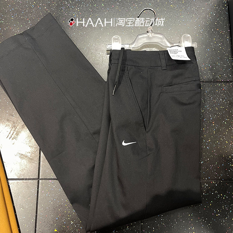 Nike耐克男子刺绣小勾训练斜纹布宽松工装休闲直筒运动长裤FD0406_虎窝淘