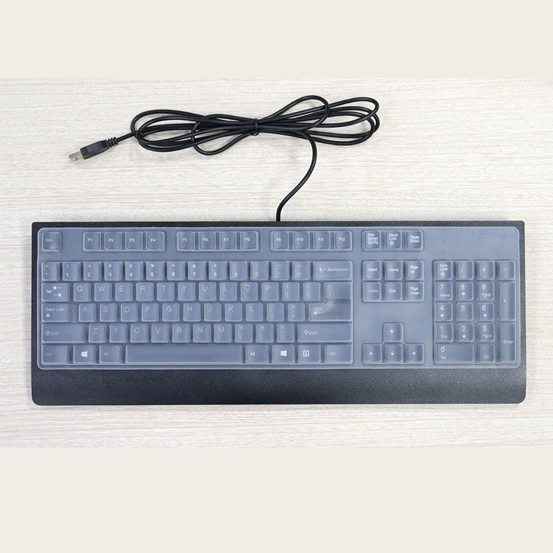 联想台式电脑键盘保护膜通用型SK8827 8817 8825 KB1701 KB1021标准版欧版凹凸透明防尘套罩垫子高键位键盘膜_虎窝淘