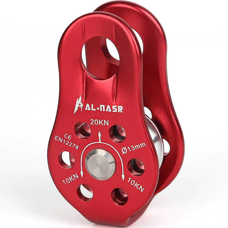 户外登山滑轮攀岩固定式小单滑轮探洞装备救援滑轮提拉重物省力器_虎窝淘