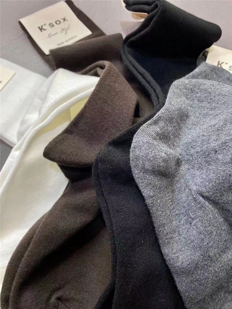 Ksox韩国女袜东大门百搭简约纯色美腿瘦腿小腿袜网红长腰堆堆袜子_虎窝淘