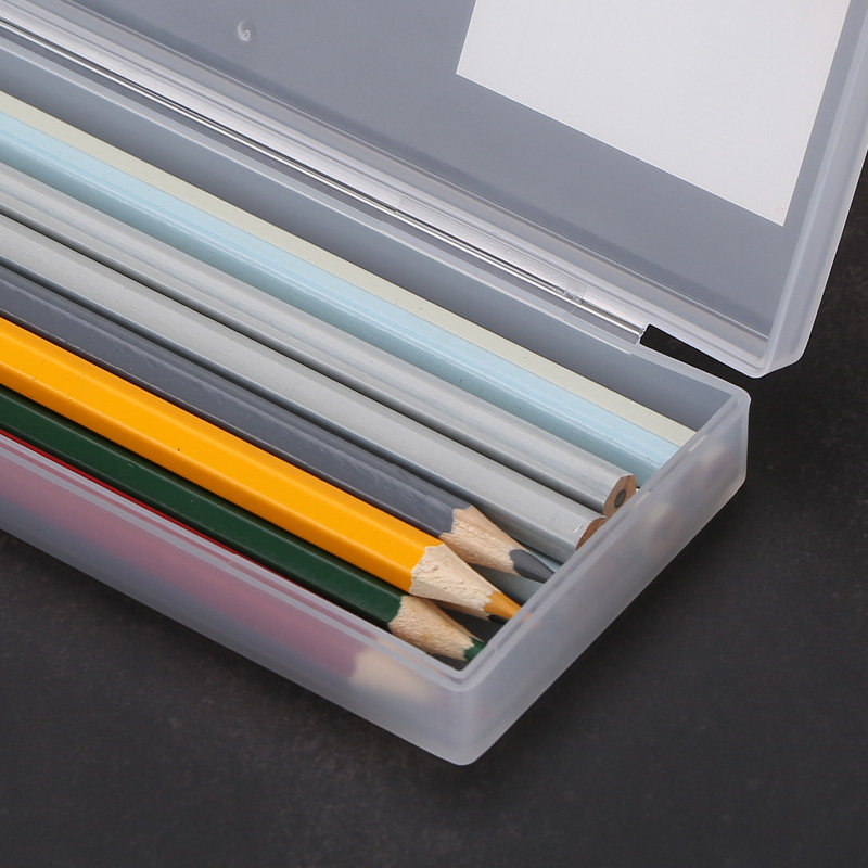 晨光文具学生铅笔盒本味磨砂透明塑料文具盒韩国风简约ins时尚铅笔收纳盒大容量多功能文具盒大小两规格包邮_虎窝淘