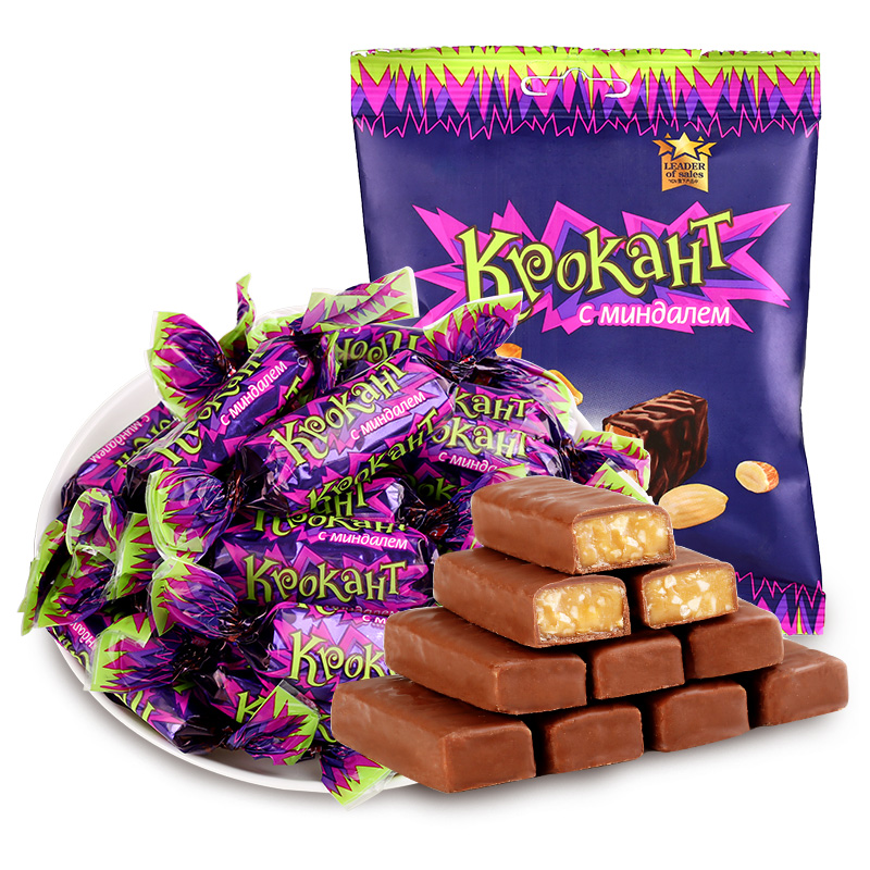 kdv俄罗斯紫皮糖500g*4袋进口年货零食品批发巧克力糖果散装喜糖_虎窝淘
