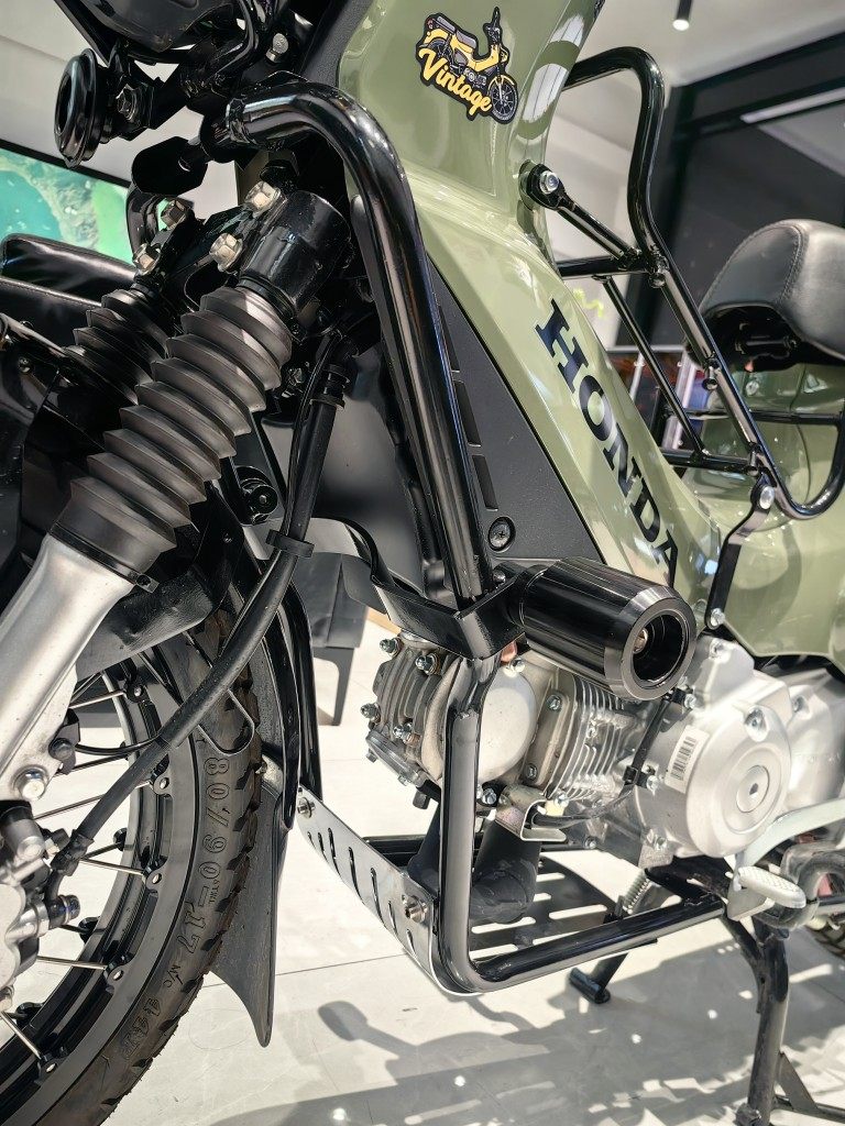 本田幼兽CC110改装车把护杠底壳货架边包架前置物架排气车头支架_虎窝淘