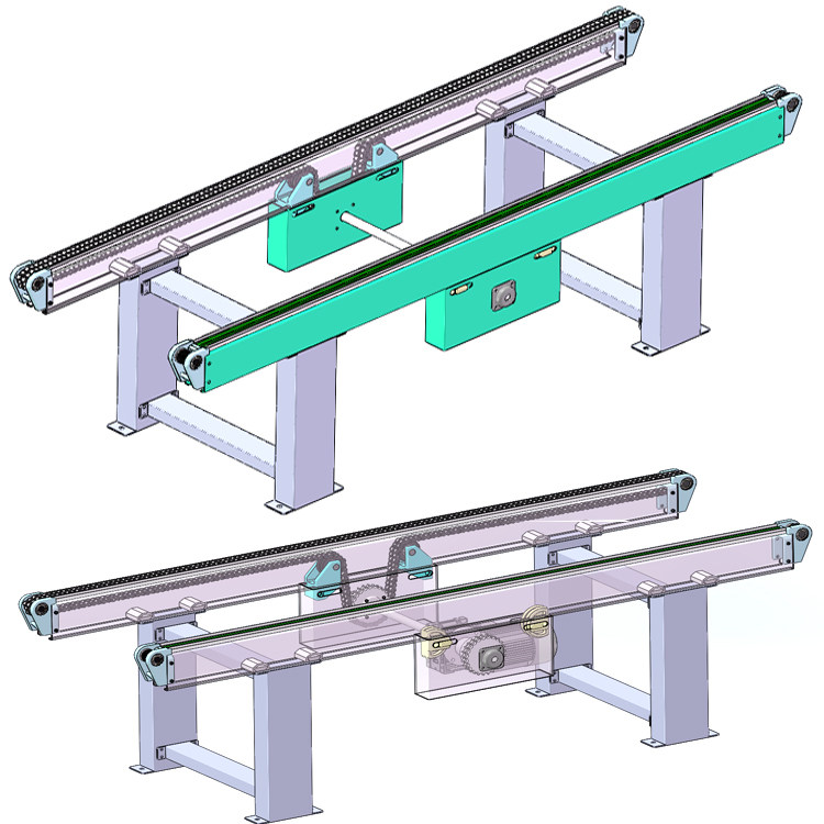 重型链条输送机10B双排链传送带仓库物流栈板堆垛码垛立库传动链_虎窝淘