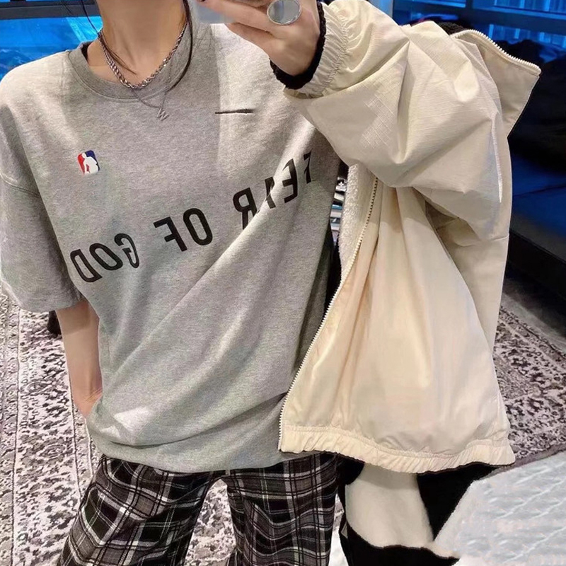 过验正确高版本FOG FEAR OF GOD三方联名NBA essentials短袖T恤男_虎窝淘