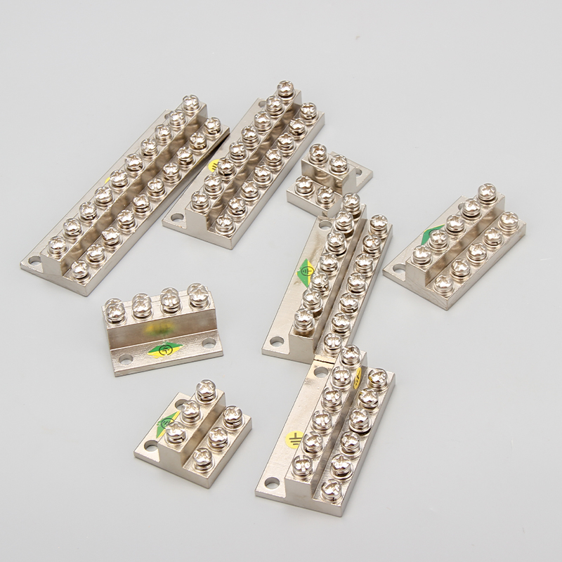 JDG接地排双层接地端子排4/6/8/10/12/14/16/20位接线铜排A型6+6_虎窝淘