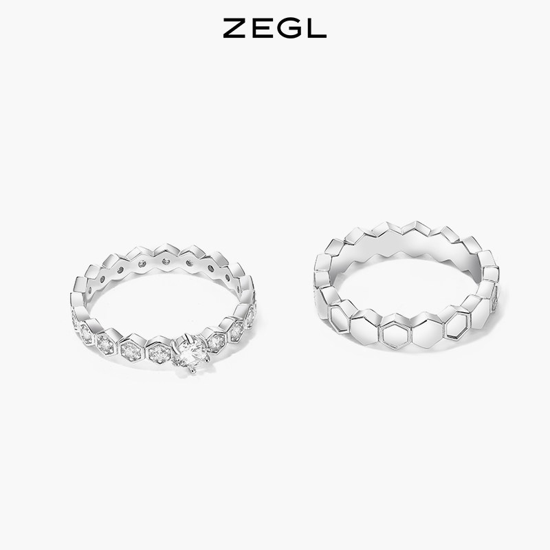 ZEGL设计师守护爱巢情侣戒指女925银一对小众设计对戒情人节礼物_虎窝淘