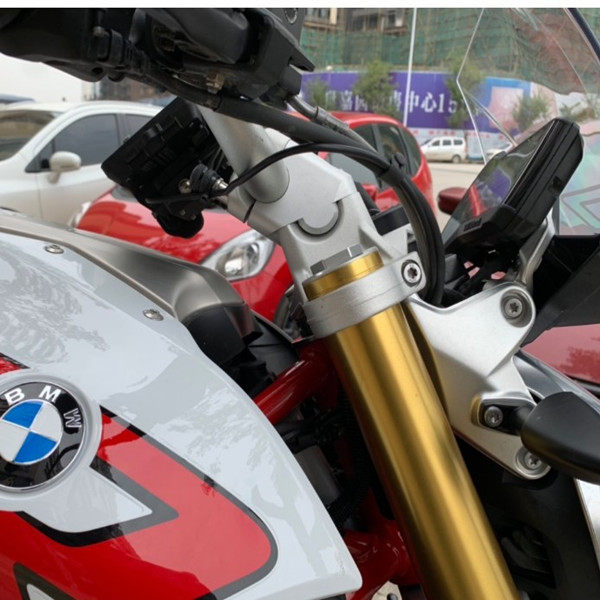 BMW motorcycle R1200R R1200RS modified handlebar height increase sizing ...