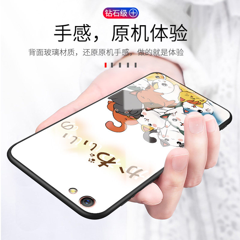 OPPO R9S手机壳OPPO R9s卡通opppr9s玻璃壳oopp R9s防摔oopor9s少女款opor九s保护套0p0p r9s时尚 ...