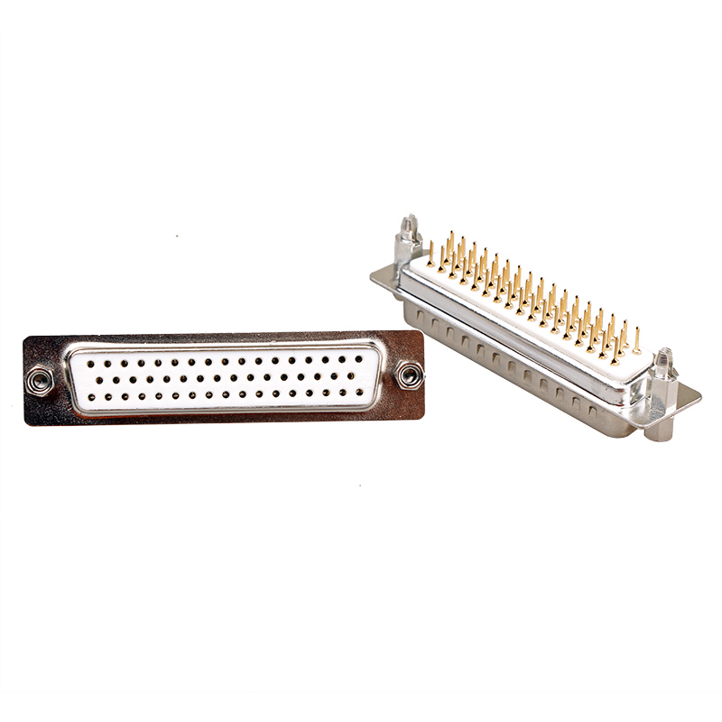 DB50芯焊板接插头90度弯脚焊板HDR50PIN座子180度直角焊板公母头_虎窝淘